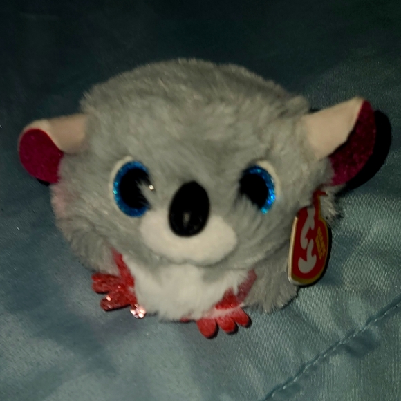 Ty | Toys | Ty Gray And White Stuffed Animal With Pink Accents | Poshmark